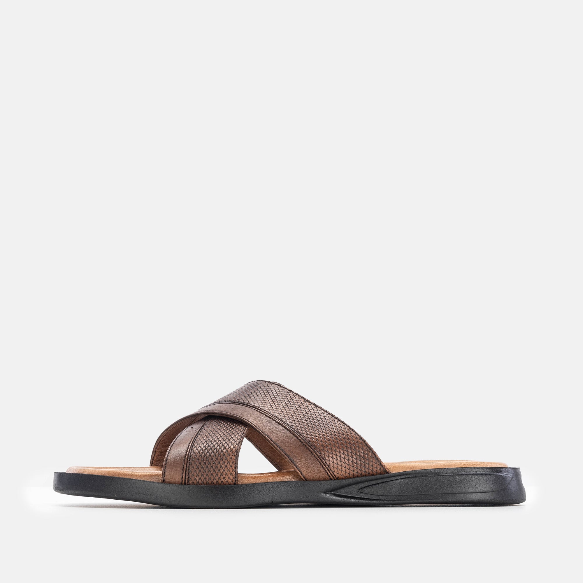 Volzak 5132 S Sandale en cuir Marron vintage